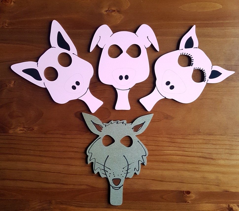 3 Little Pigs Masks - Kidz Jigz Ltd